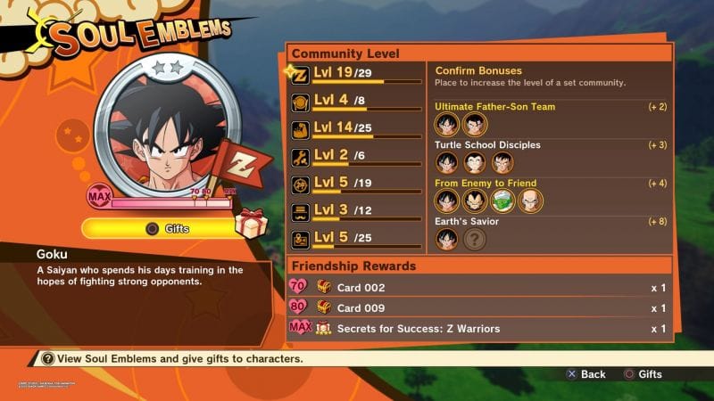 Dragon Ball Z Kakarot: List of all Soul Emblems