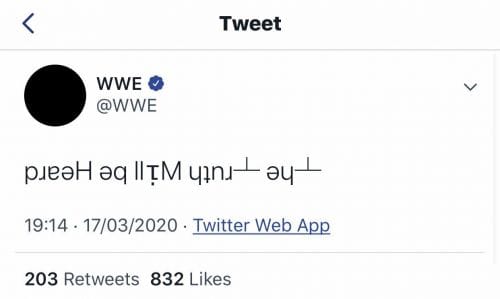 Something weird just happened with WWE's Twitter account