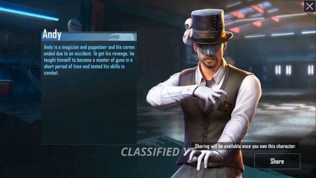 PUBG Mobile Andy Character: All you need to know