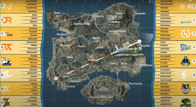 PUBG Mobile: PMPL teams drop locations revealed ft Soul, TSM ENT ...
