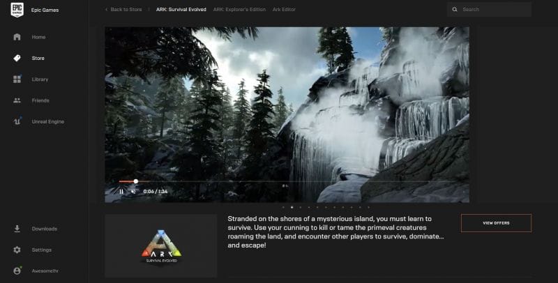 Ark Survival Evolved free on Epic Games Store: How to download