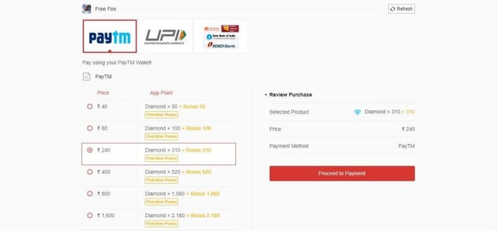 Free Fire: Where is the Garena top-up centre?