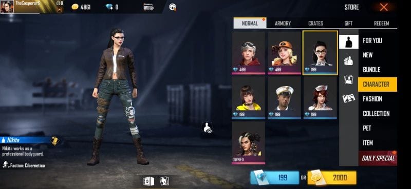 All Free Fire characters: Full list of agents in the game in 2020