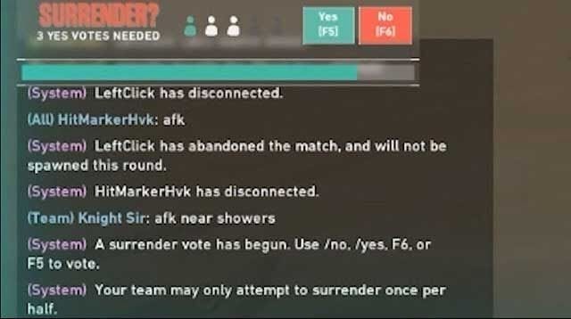 Valorant: How to ‘ff’ when the game seems unwinnable?