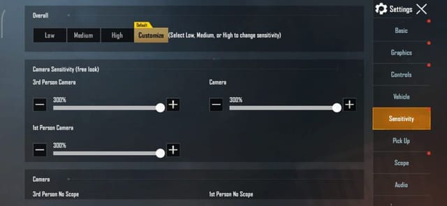How to restore PUBG Mobile sensitivity settings and controls