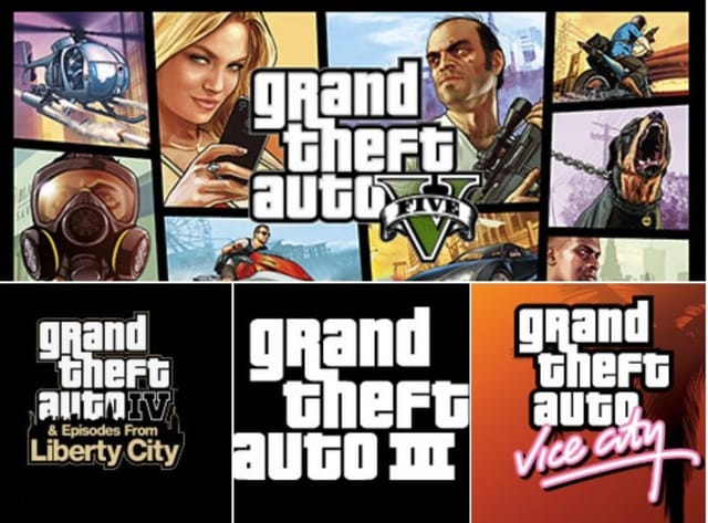GTA: File size of all the games on PC