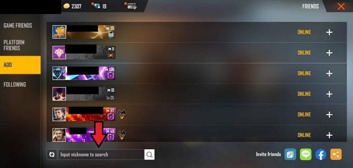 How to add friends in Free Fire