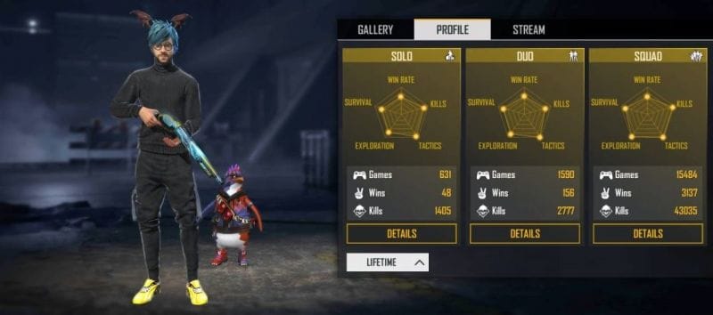 GT King’s (Gaming Tamizhan) Free Fire ID, stats, K/D ratio and more