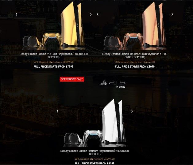 PS5 'Truly Exquisite' Limited Edition: Gold, Rose gold and Platinum ...