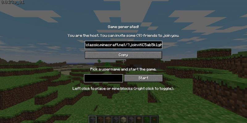 How to play Minecraft Classic on PC for free without download