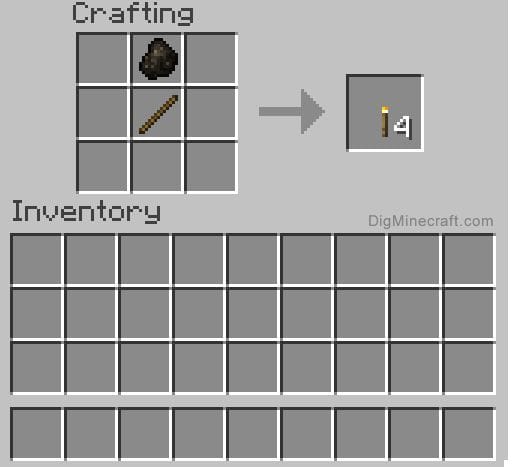 How to make a torch in Minecraft?