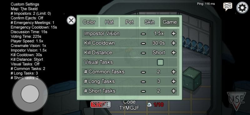 What are common, long and short tasks in Among Us?