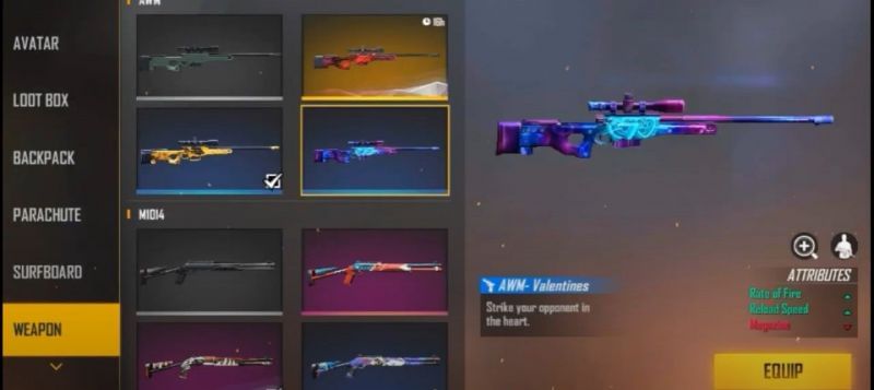 AWM Free Fire: Location, damage, stats, gun skins and more