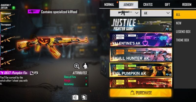 5 best gun skins in Free Fire as of November 2020