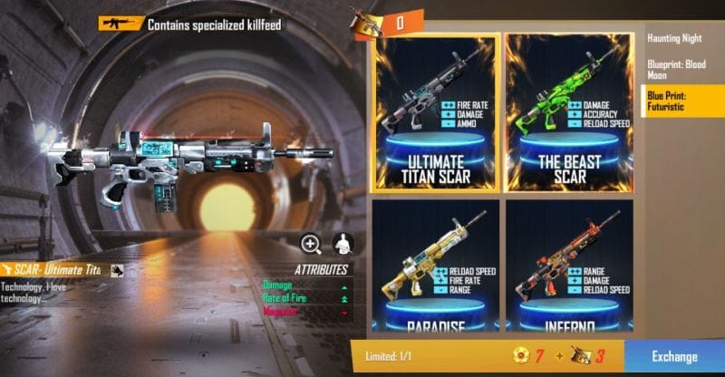 Futuristic Scar weapon in Free Fire: All you need to know
