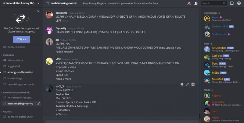 5 best Among Us discord servers in 2020