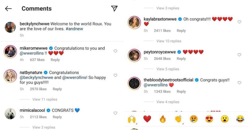Top personalities react to Becky Lynch and Seth Rollins welcoming their ...