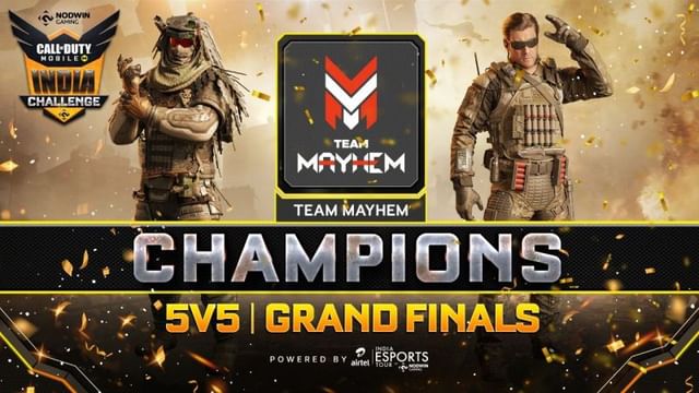 Team Mayhem crowned Call Of Duty Mobile India challenge 5vs5 ...