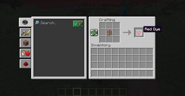 How to make red dye in Minecraft