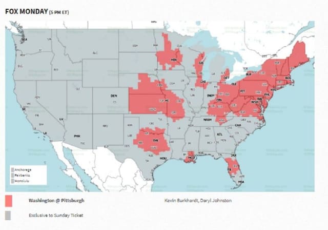 NFL Week 13: Washington at Steelers TV schedule, coverage map, time and ...
