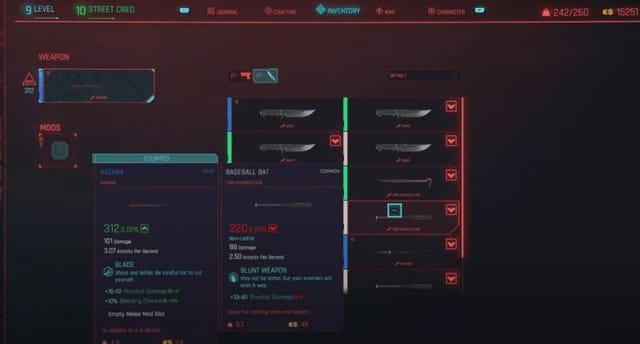 How the Cyberpunk 2077 Crafting system works