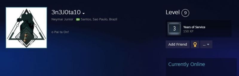 Neymar's CS: GO rank, Steam ID, skins, inventory, stream, and more