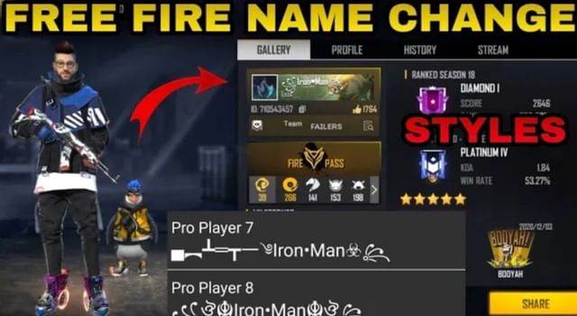 How to change in-game nickname using Name Change card in Free Fire ...