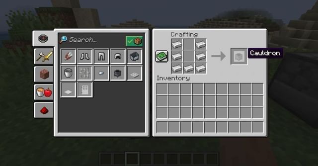 The uses for a Cauldron in Minecraft