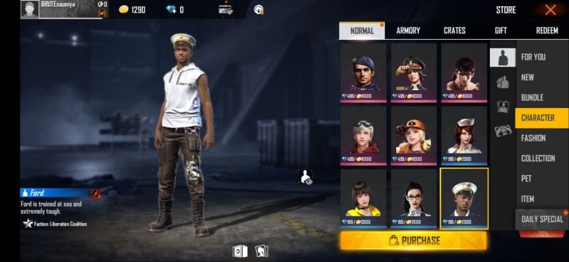 5 best Free Fire characters for beginners