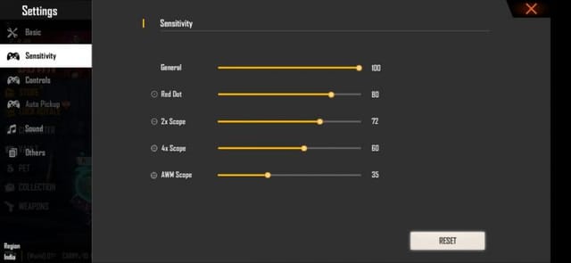 How to choose the best Free Fire sensitivity settings in 2021