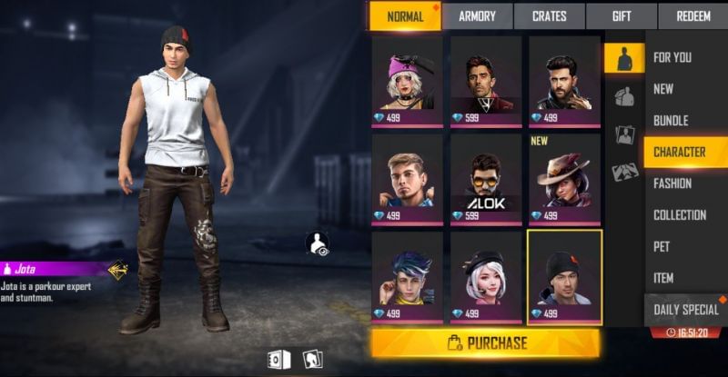 Jota character in Free Fire: Release date, ability, price, photos, and more