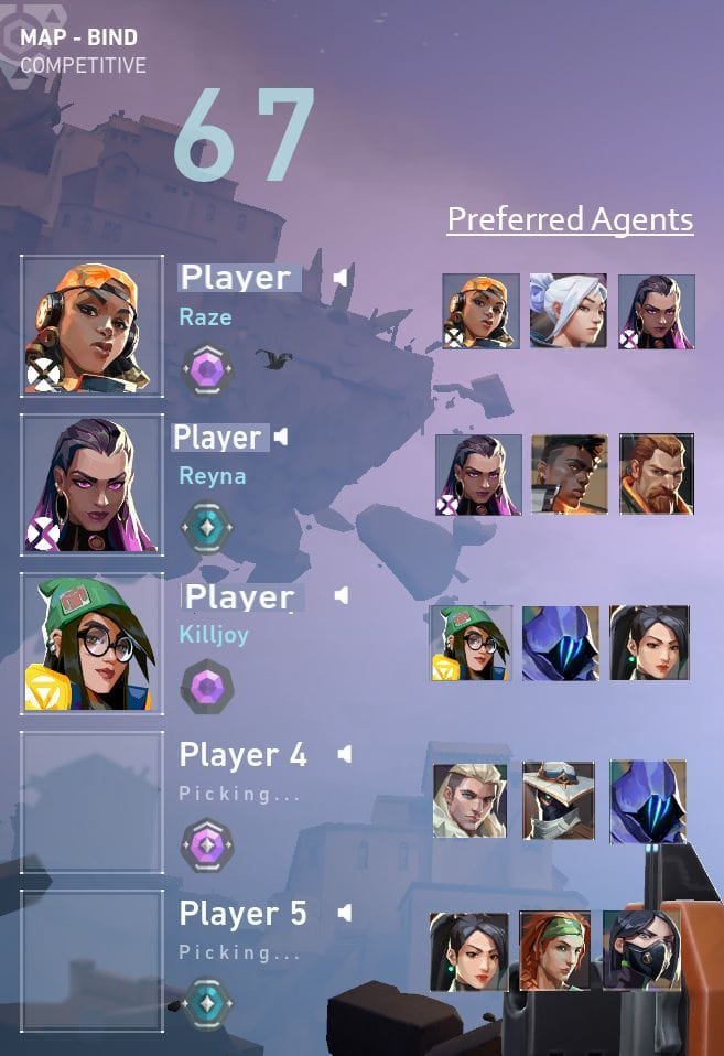 “Preferred Agent” could be useful for agent selection in Valorant