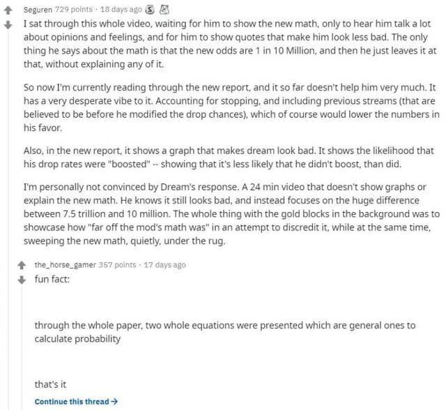 The Internet reacts as Dream’s response on the Minecraft cheating ...