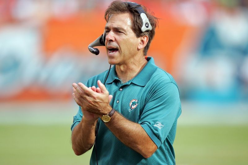 What team did Nick Saban coach in the NFL?