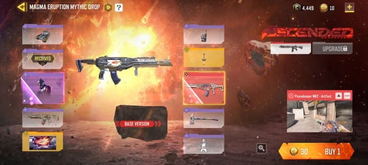 Activision introduces Mythic Peacekeeper MK2 in Call of Duty Mobile