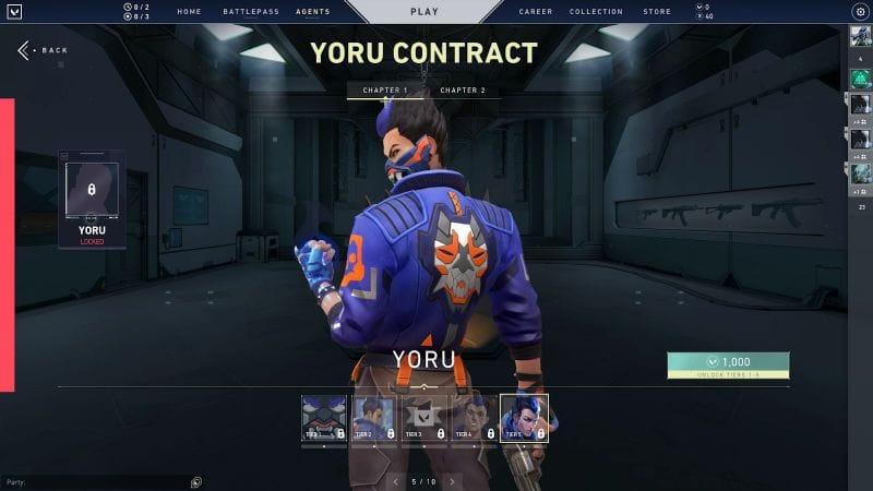 Valorant patch 2.00 Yoru Agent contract guide