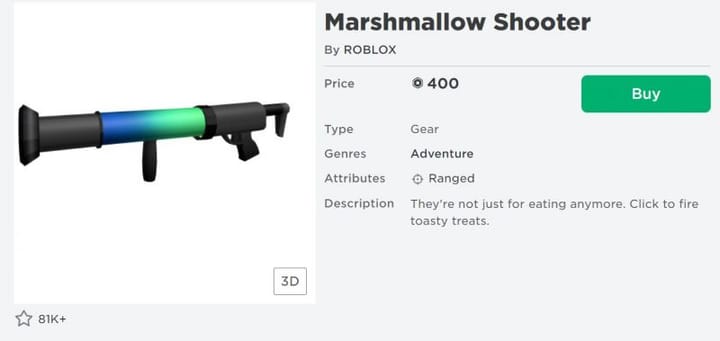 5 best guns in Roblox from the Avatar Shop