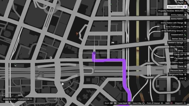 Where is Mission Row on the GTA 5 map?