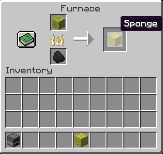 How to make a sponge in Minecraft