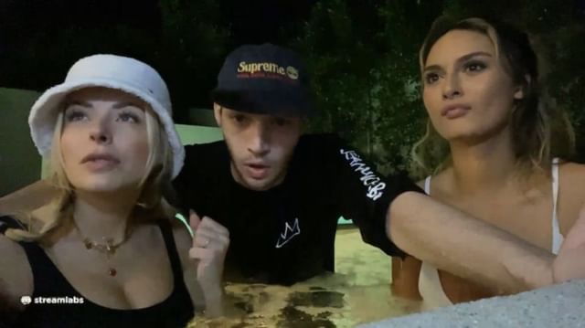 Adin Ross hosts hot tub stream with Corinna Kopf and Julia Rose, fans respond with hilarious memes