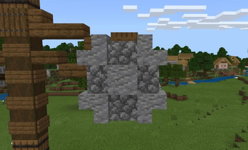 How to build a small crane build in Minecraft