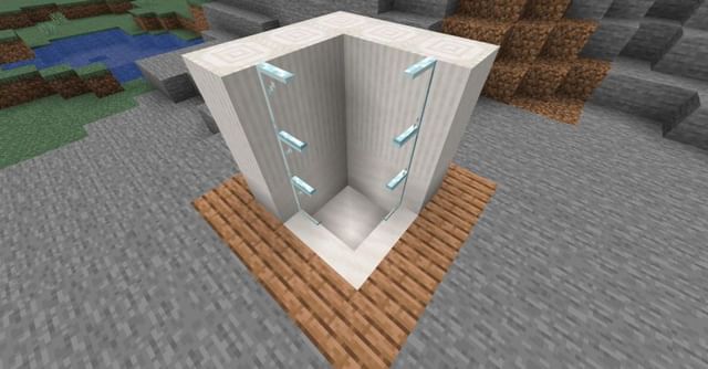 How to build a shower in Minecraft