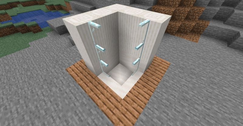 How to build a shower in Minecraft