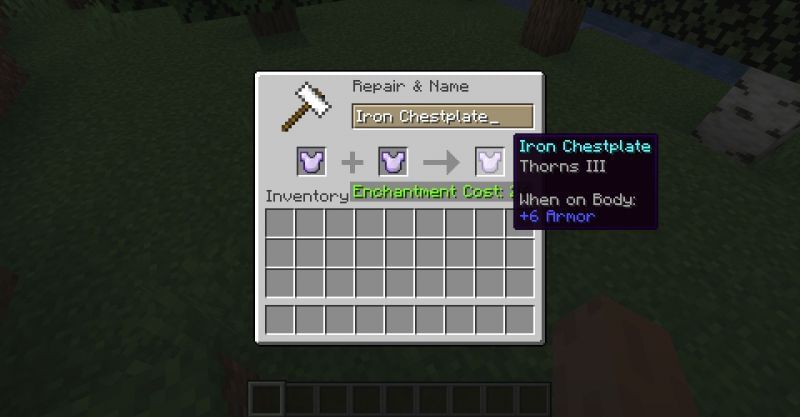 How the Thorns enchantment works in Minecraft