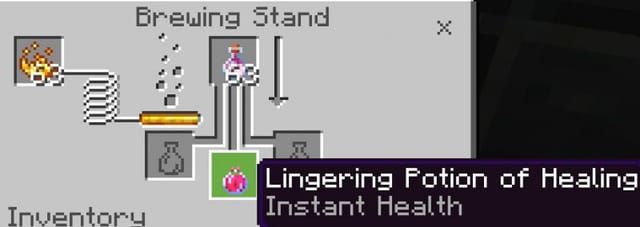 How to Make Lingering Potion of Healing in Minecraft