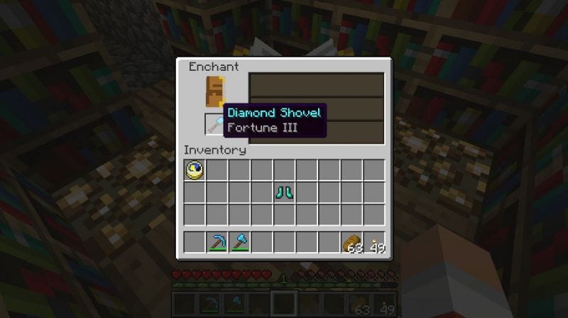 Ranking the Minecraft enchantments for shovels