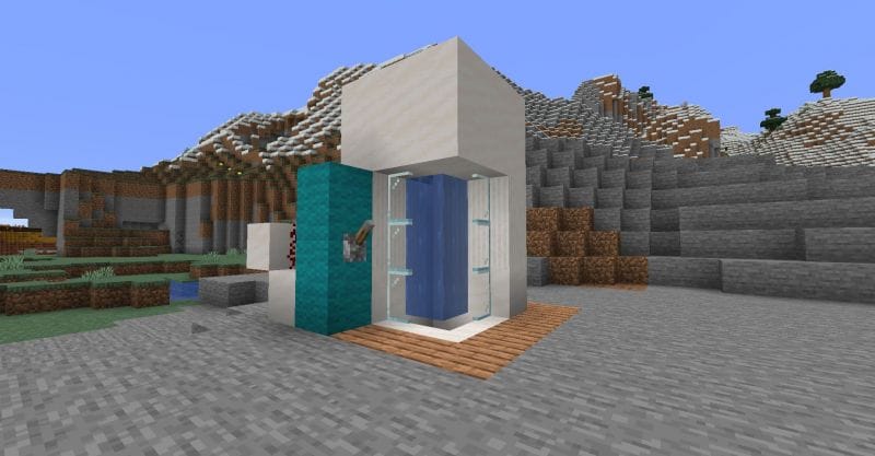 How to build a shower in Minecraft