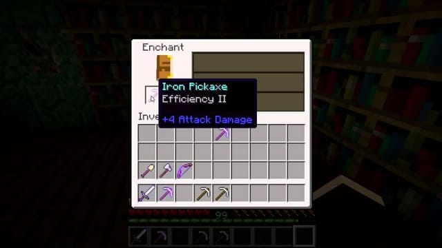 Ranking the Minecraft enchantments for shovels