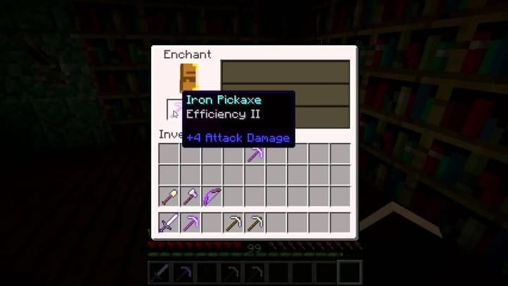 Ranking the Minecraft enchantments for shovels