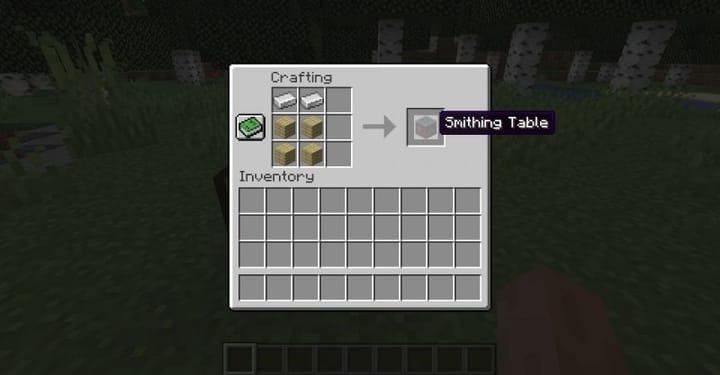 The uses of a Smithing Table in Minecraft